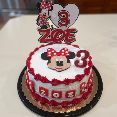 Personalize Minnie Mouse Name Cake Topper Minnie Mouse Club - Etsy