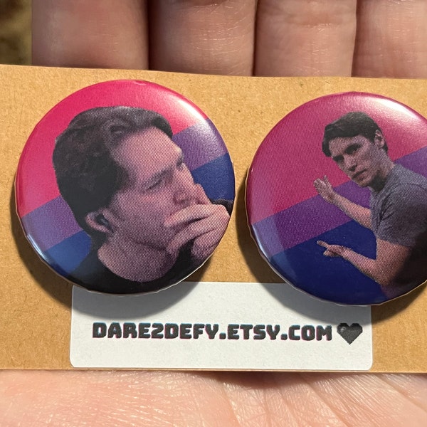 Jerma985 - Jerma Twitch Streamer Bisexual Flag Meme Pins Bi Rights Set of 2 Buttons - 1.25 Inch ...