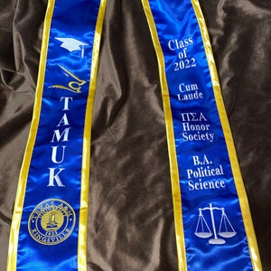 Custom Embroidered Sash With Trim | Etsy