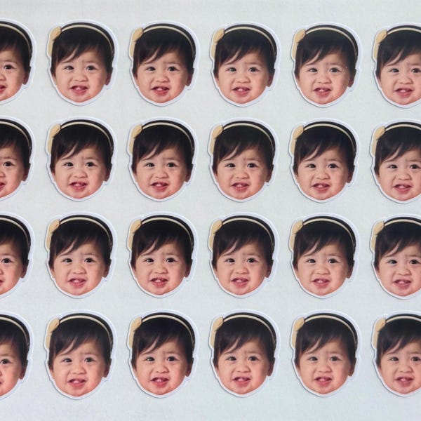 Face Sticker, Personalized Photo Stickers, Custom Photo Sticker, Photo ...