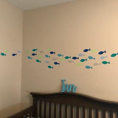 SCHOOL OF FISH Wall Decals Nursery Children Decor Underwater Set by ...