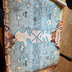 Anime One Piece World Map Wrapped Canvas Map World Map - Etsy