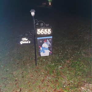 Camp/rv Sign With Flag Holder and Solar Light 48 - Etsy