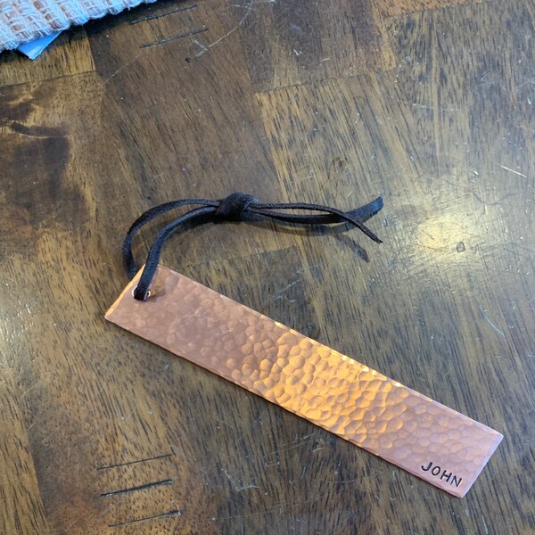 Personalized Copper Bookmark, Hand Stamped and Customizable - Etsy