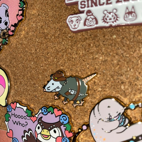Opossum Cowboy Possum Enamel Pin | Original Creator | Pin for Hats ...