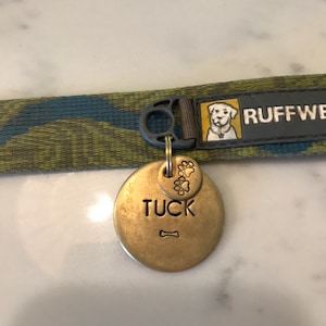 Simple Custom Hand Stamped Dog Tag Dog Tags for Dogs Pet Id - Etsy