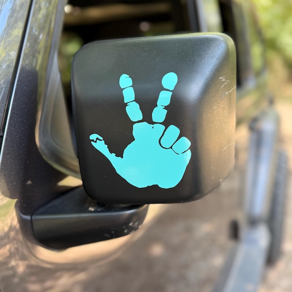 Custom Wave Decals- Set of 2 Fits Jeep Wrangler| Peace Wave | JK, JL ...