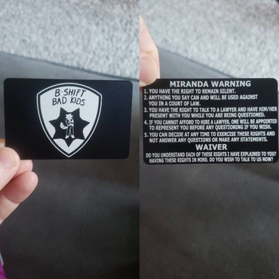 Metal Miranda Cards. Offered in Black, Blue. - Etsy