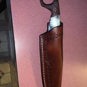 Bifold Leather Wallet Beaver Tail Inlay Wallet Bifold | Etsy