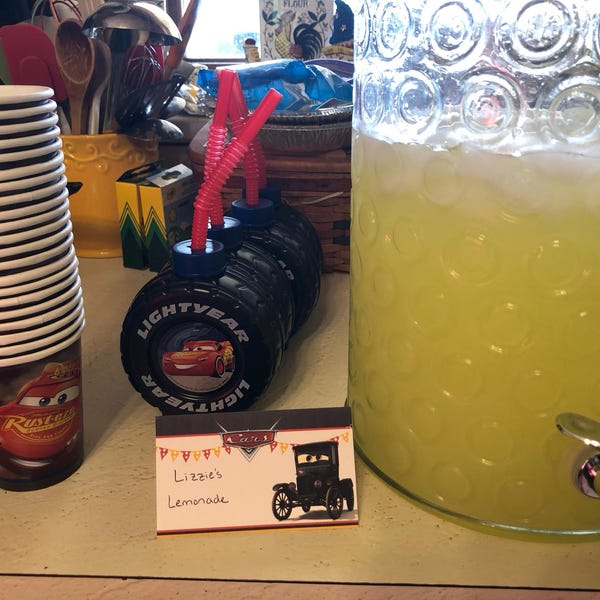 Disney Cars Food Tents Chalkboard Set 2 - Cars Food Labels - Disney ...