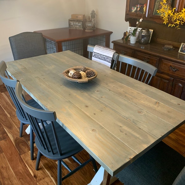 Rustic Farmhouse Table, Dining Room Table Set - Etsy