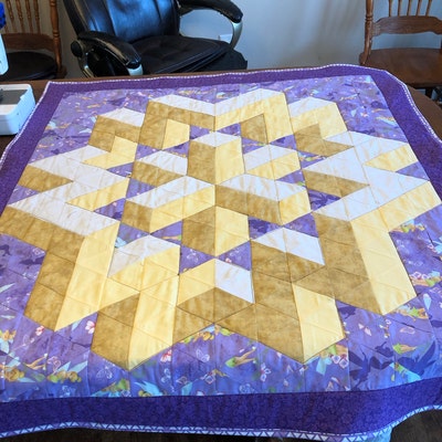 ASTERISK Quilt Pattern EASY Beginner Friendly Project 3D Quilt Finished ...