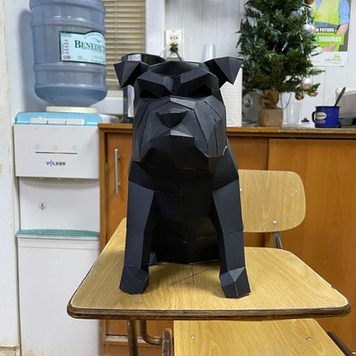 Life-sized 3d Doberman Papercraft .dxf .svg Pattern, 3d Animal Pinscher ...