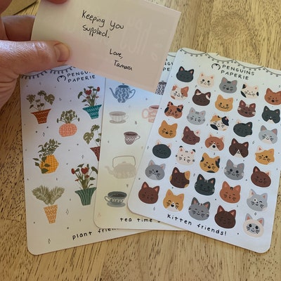 Kitten Friends Sticker Sheet Cute and Kawaii Stickers for Bullet ...