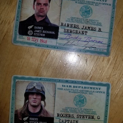 Marvel's Captain America: the First Avenger Howling Commandos Army ID ...