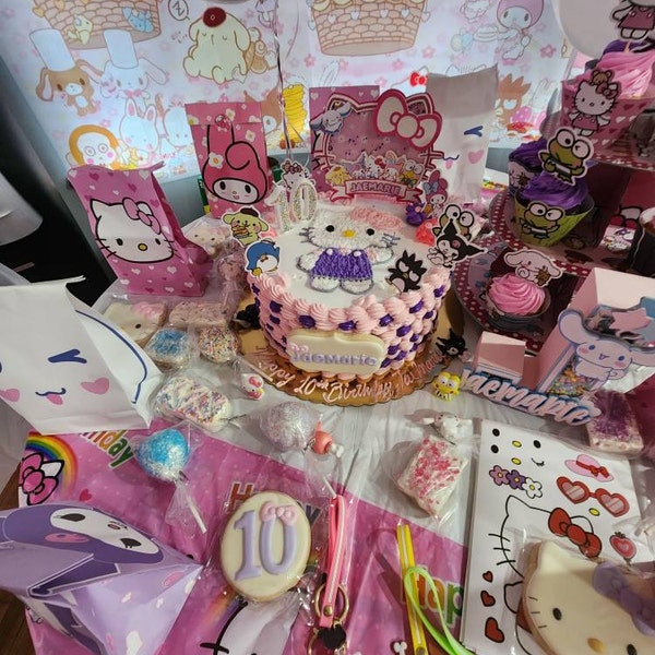 Hello Kitty Decorated Cookies - Etsy