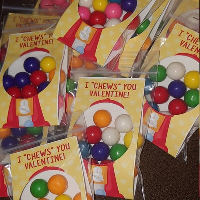 Printable Valentine's Day Gumball Cards, I chews You Valentine ...