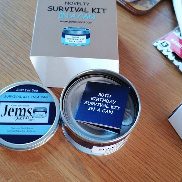 30th Birthday Survival Kit in A Can. Fun Happy Birthday Gift & Card ...