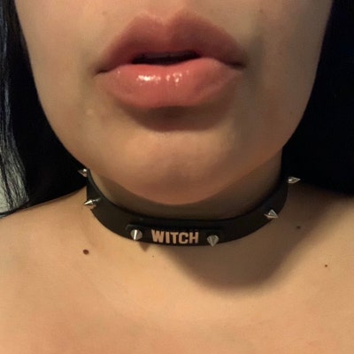 Witch Collar Spiked Collar Halloween Ddlg Collar Gothic Collar - Etsy