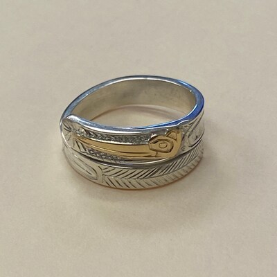 Silver Eagle Ring Haida Eagle Ring Northwest Coast Arthaida - Etsy