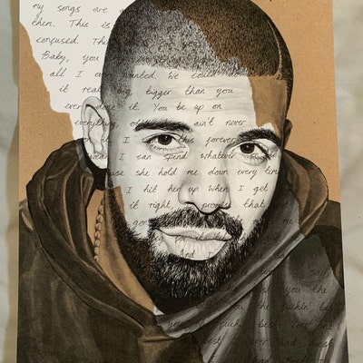 Prince Portrait Drawing Signed Giclée Art Print With Purple Rain Lyrics ...