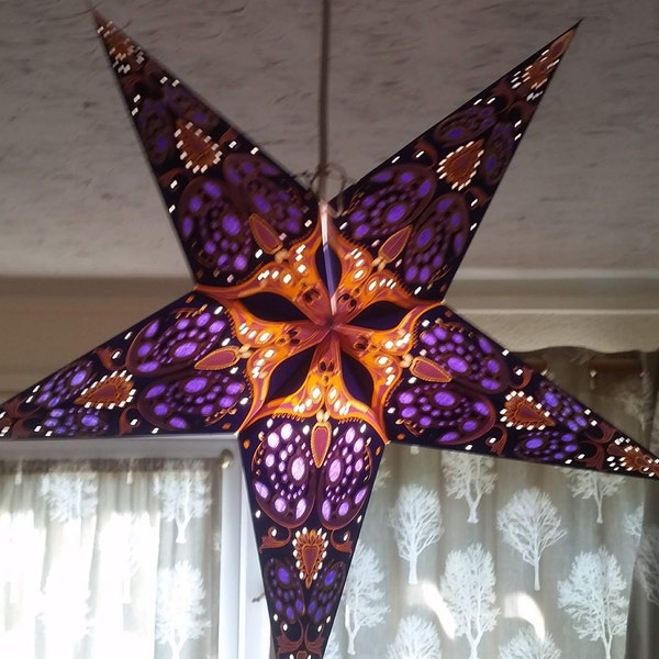 Jumbo White Star Lantern With USB LED Lighting Kit | Extra Large White ...