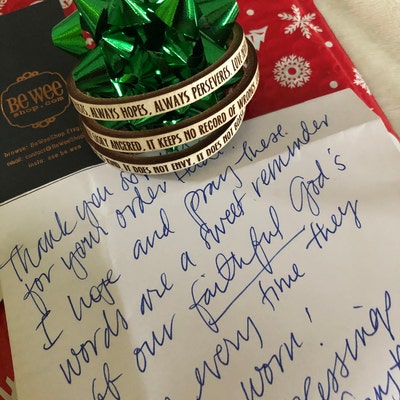 Love Is... 1 Corinthians 13:4-8 Daily Reminder Leather Wrap Bracelet ...