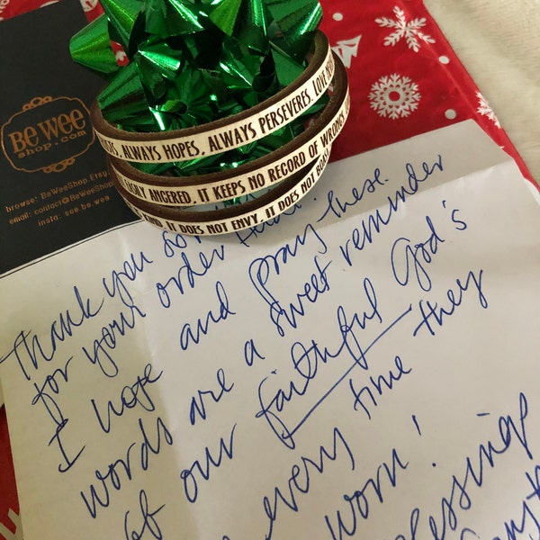 Love Is... 1 Corinthians 13:4-8 Daily Reminder Leather Wrap Bracelet ...