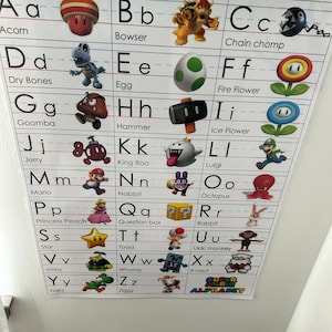 26 Super Mario Alphabet Worksheets, Upper & Lowercase, Preschool ...