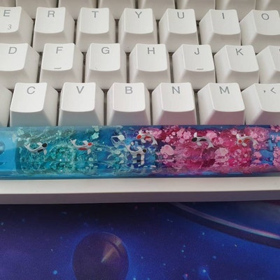Blue Pink Koi Artisan Keycap, Custom Keycaps, Koi Fish Resin Keycap ...