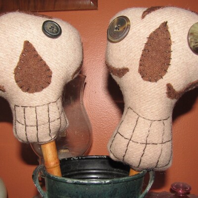 Primitive Folkart Halloween Skulls Pattern E PATTERN - Etsy