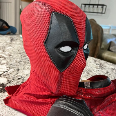 X-force Grey Deadpool Costume Cosplay Mask With Magnetic Eyes - Etsy