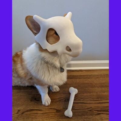 Cubone Dog Mask / Dinosaur Mask / Dog Costume / Funny Dog Gift / 3D ...