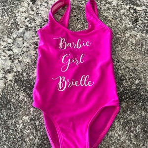 GIRLS Personalized One Piece Swimsuit Onepiece Girls Swimwear Kids ...