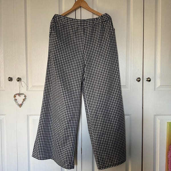 Wide Leg Linen Trousers Sewing Pattern: Elastic Waist (PDF Pattern) - Etsy