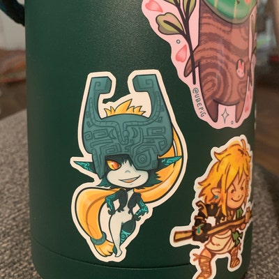 Chibi Link and Zelda Vinyl Sticker Legend of Zelda Breath of - Etsy