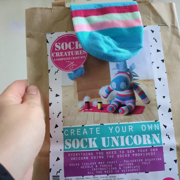 Sock Bunny Craft Kit | Sewing Kit | Craft Kit for Kids | Craft Kits for ...