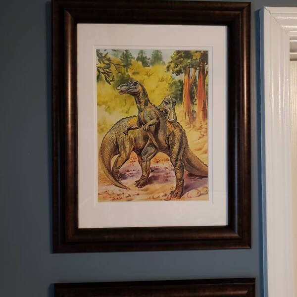 1954 "tyrannosaurus" by William Scheele in Black Custom 11x14 Mat ...