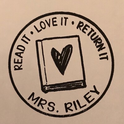 Library of Stamp Classroom of Books Stamper Teacher Gift Graduation ...