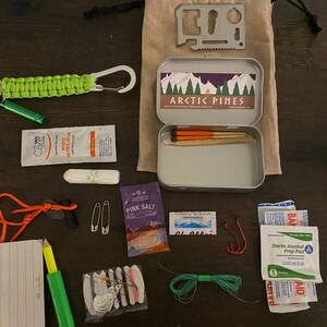Backwoods Survival Tin Pocket Altoid Kit Emergency Pack Car First Aid ...