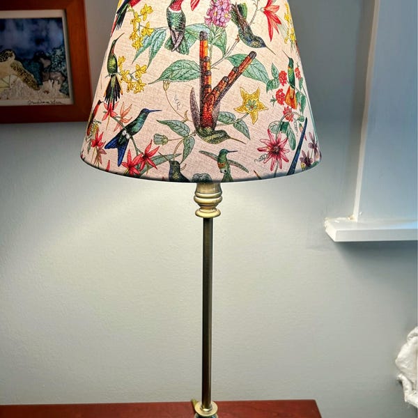 Hummingbird Lamp Shade. Hummingbirds. Birds. Trees. Flowers. Shades Are ...