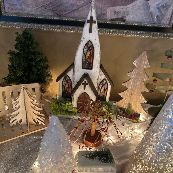 White Primitive Church - Etsy