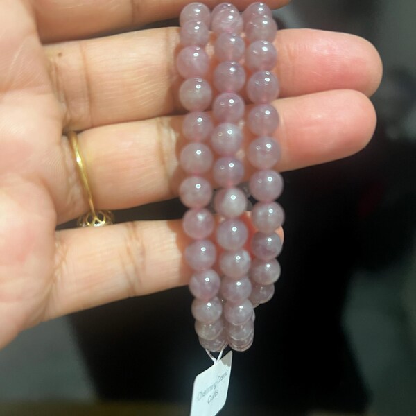 AAA+ Moonstone & Strawberry Quartz | Stretchable 8mm Red Gemstone ...