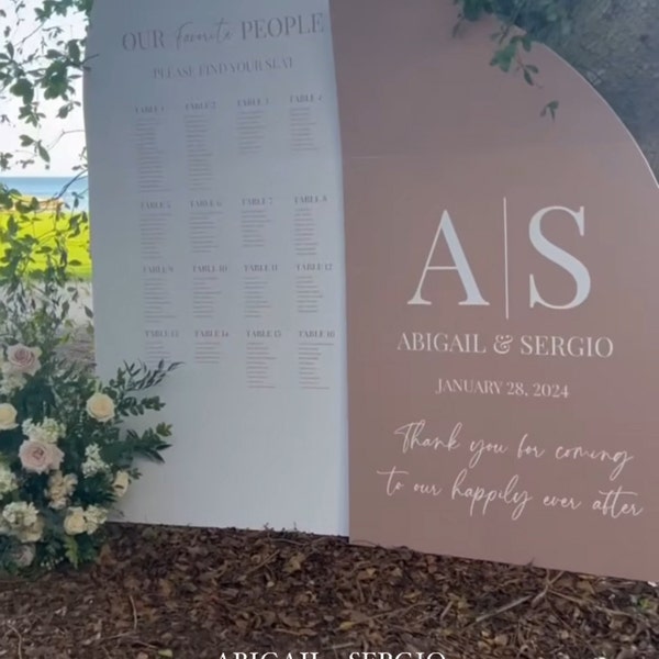 Arch Seating Chart Large Wedding Seating Chart Arched Panel With Easel ...