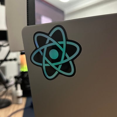 Holographic React Sticker - Etsy