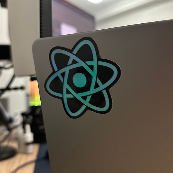 Holographic React Sticker - Etsy