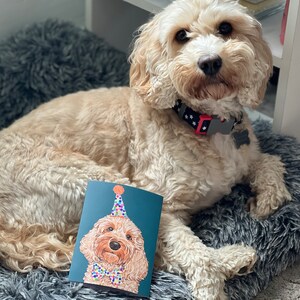 Red/golden Cockapoo Christmas Card - Etsy