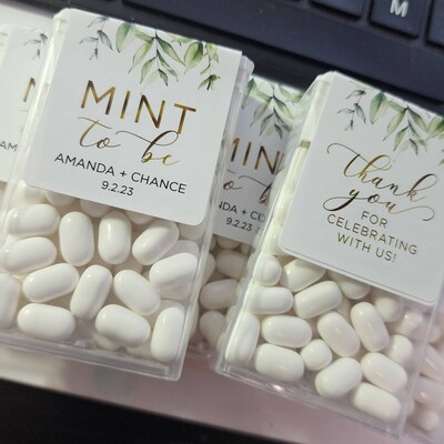Mint to Be Tic Tac Stickers Wedding Favor Sticker Tic Tac Labels Bridal ...