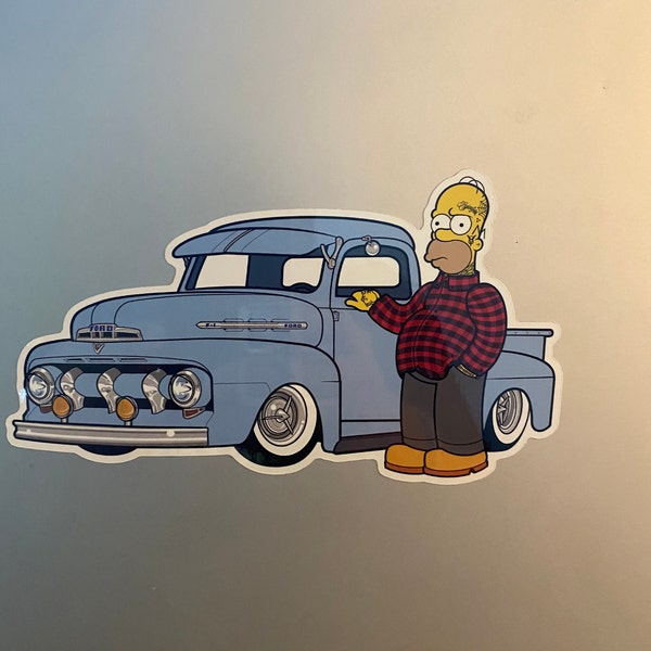 Hot Rod Homer OG Vinyl Sticker - Etsy