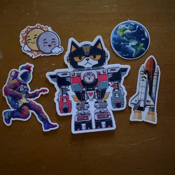 Astronaut Sticker Astronaut Floating in Space Sticker Space Theme ...